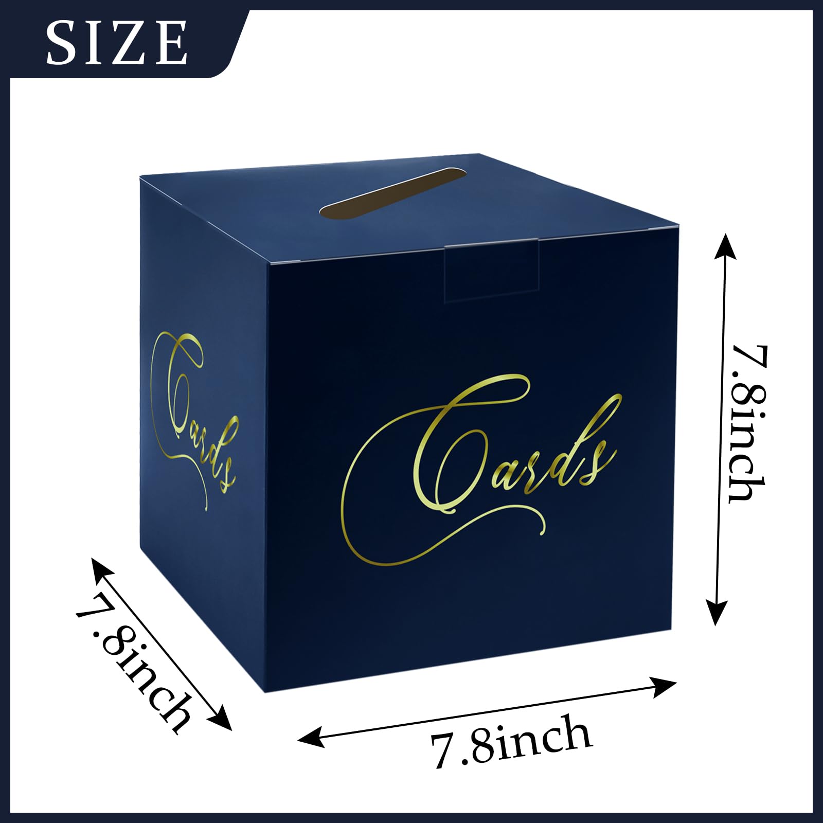 Navy And Gold Wedding Card Holder Classic Navy Blue And Gold Laser Cut