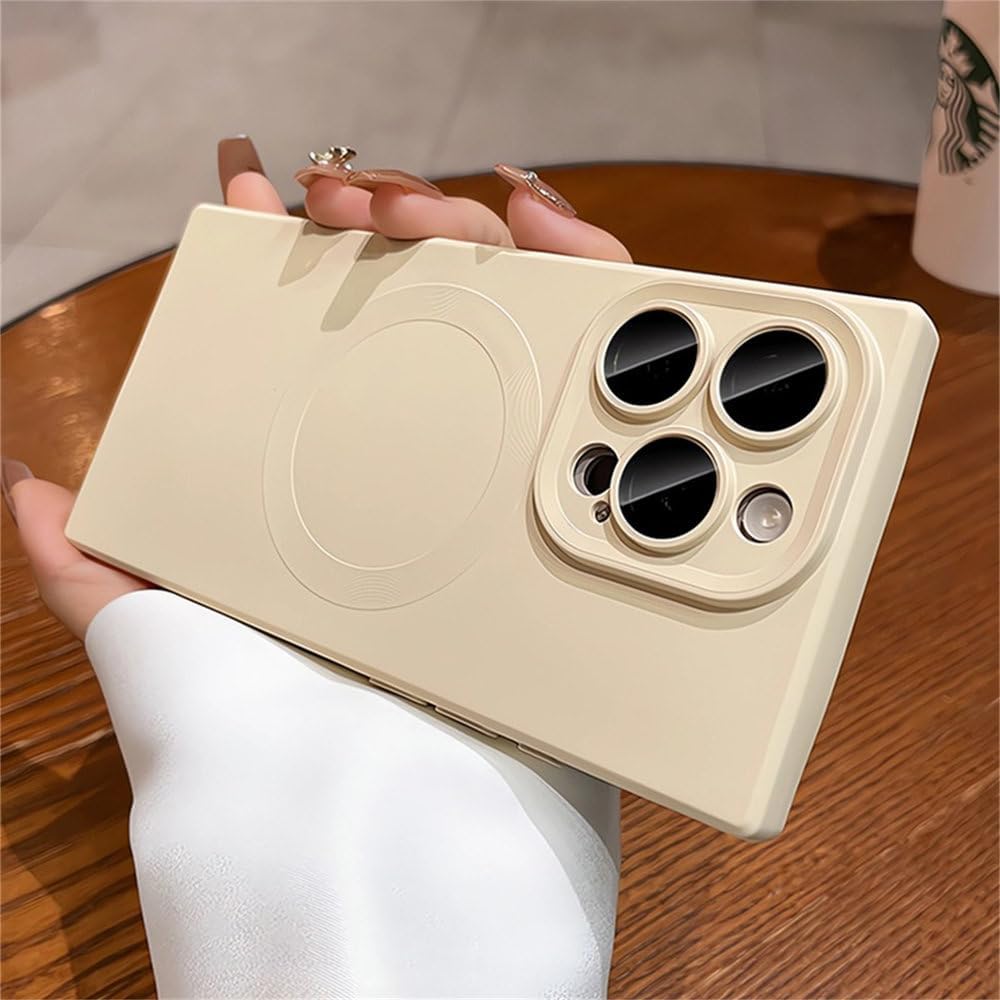 TPU Matte Magnetic Square Case for iPhone 16 15 14 13 12 Pro Max 14 15 ...