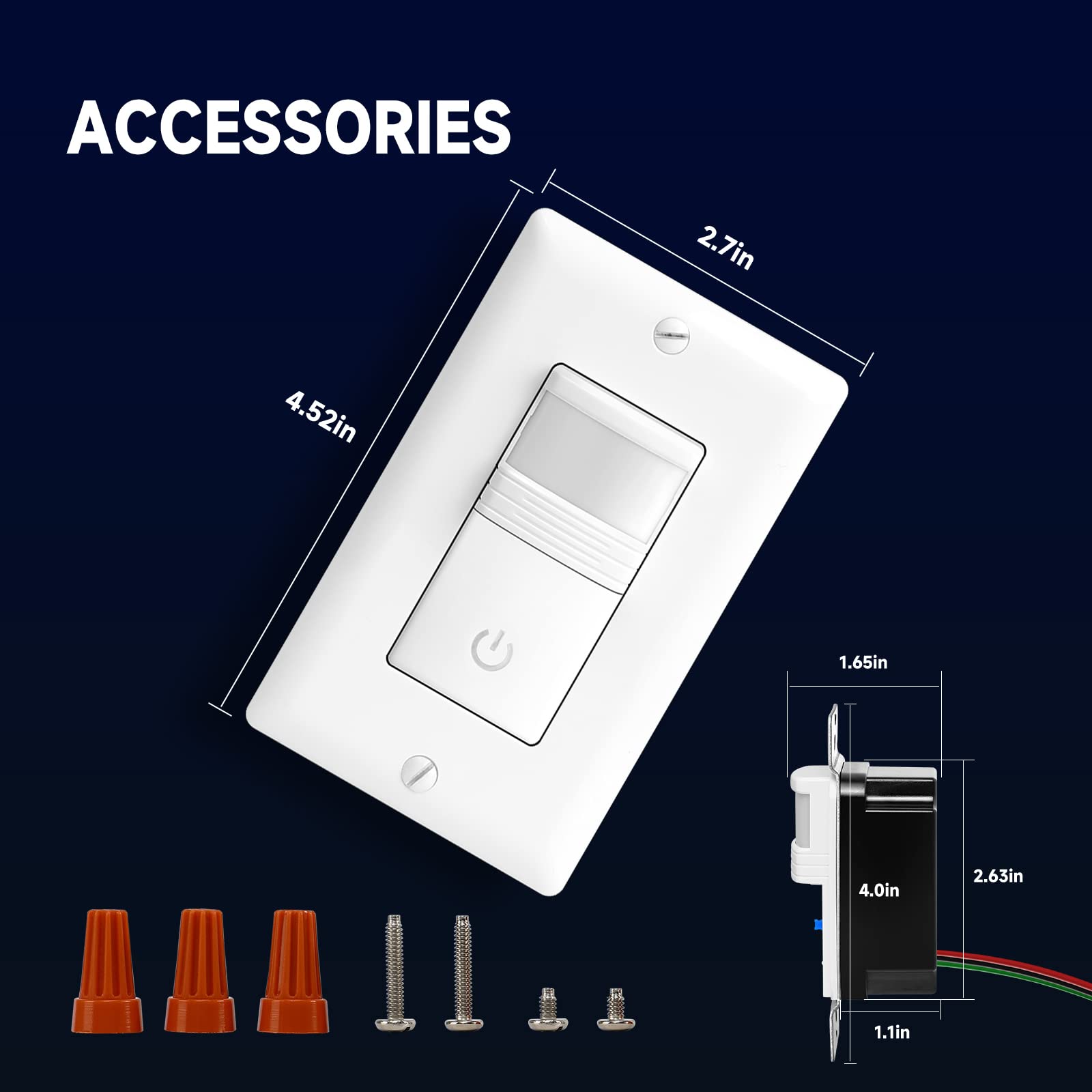 Snapklik.com : ECOELER Motion Sensor Light Switch, No Neutral Wire, PIR ...