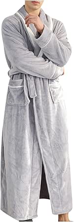 Amazon.com: Muscularfit Robe for Men Big and Tall Cotton Collar Shawl ...