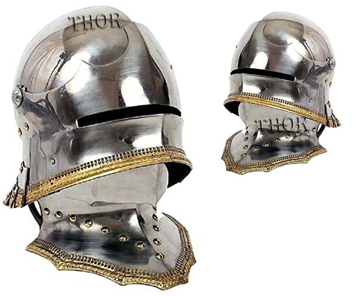 Cosplay Historical Medieval Bevor & Gorget - German Gothic Steel Neck ...
