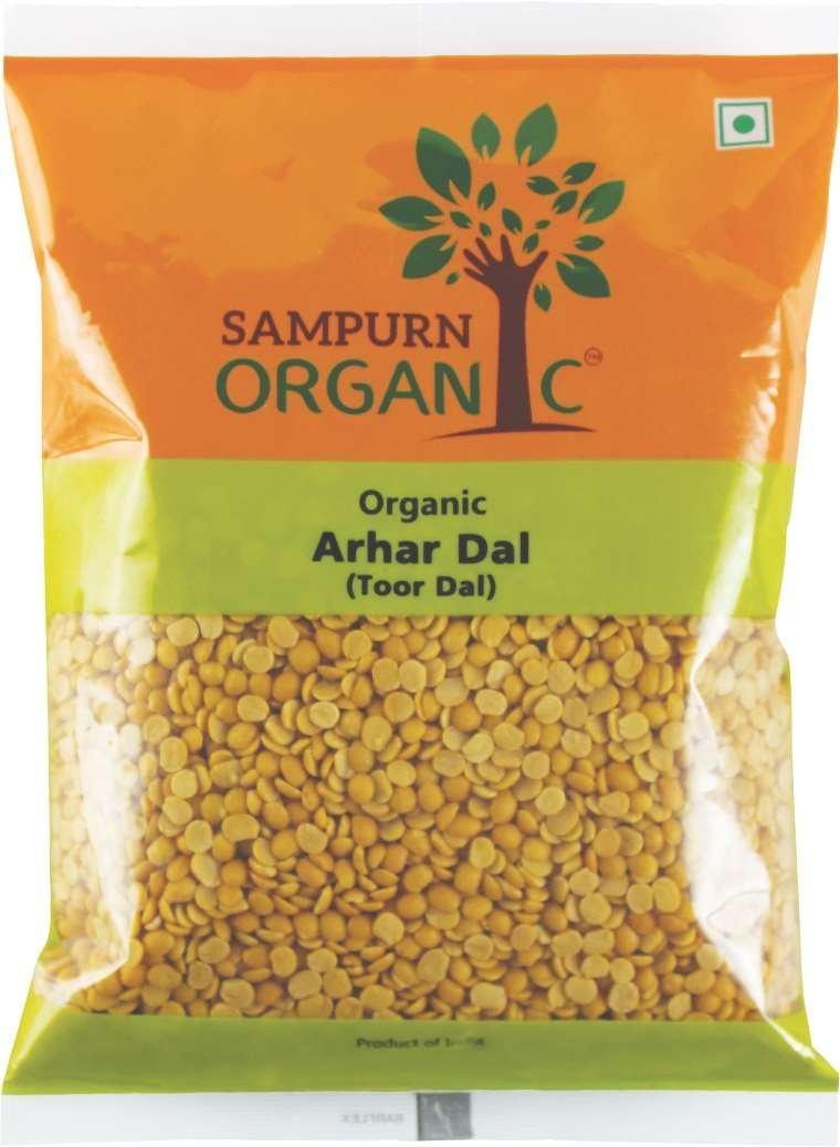 Sampurn Organic Arhar Dal Toor Dal (Pack of 500x4) 2 KG : Amazon.in ...