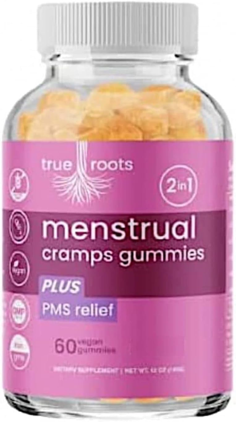 Amazon.com: Menstrual Cramp Relief Period Relief Gummies True Roots ...