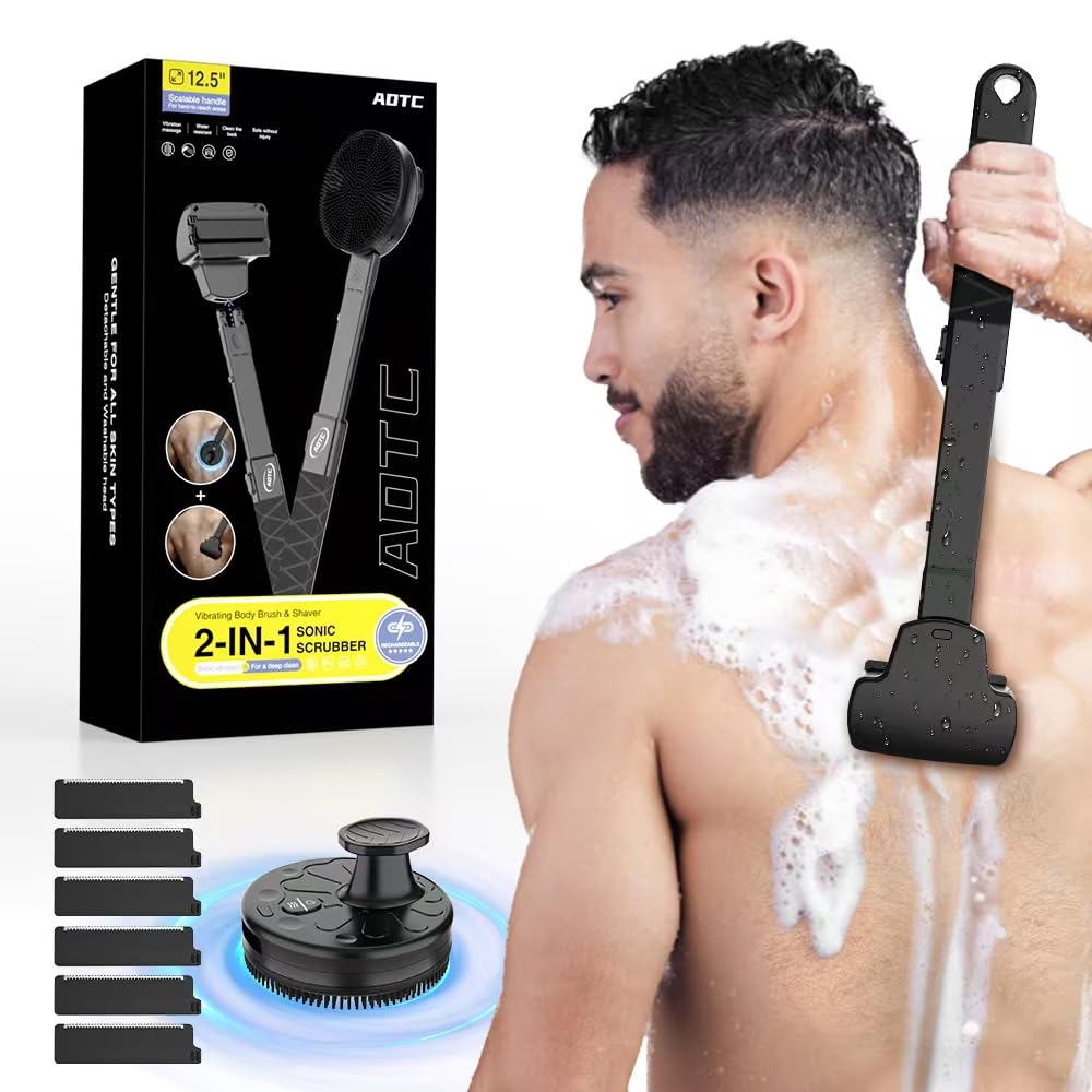 Amazon.com: ADTC Manual Men's Back Shaver and Electric Back Scrubber ...