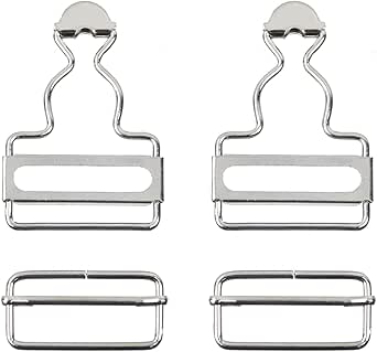 Amazon.com: Pastlla 2 Pairs Overall Buckles Metal Suspender Replacement ...