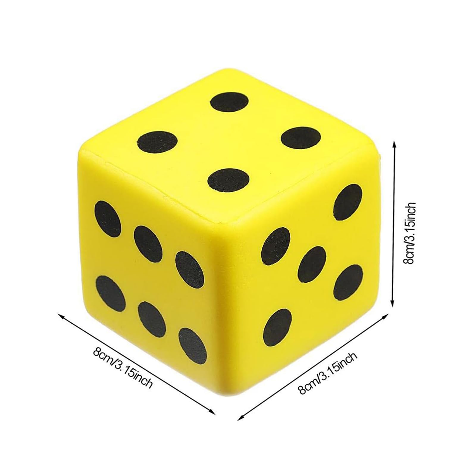 Large Game Dice Giant PU Sponge Dice - 8cm Big Square Block For Games ...