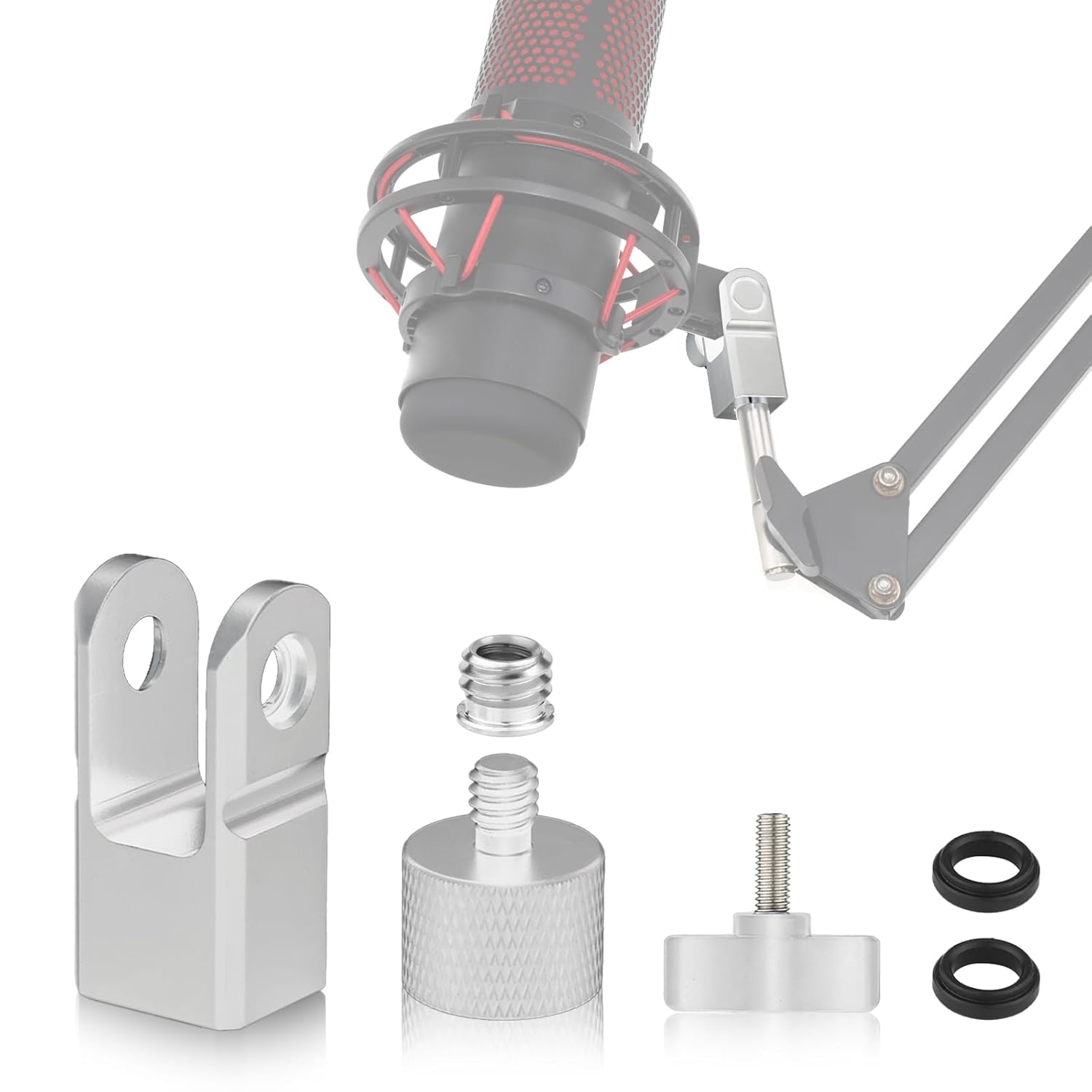 Microphone Mount Adapter for Hyperx Quadcast with 3/8" or 1/4" Screw ...