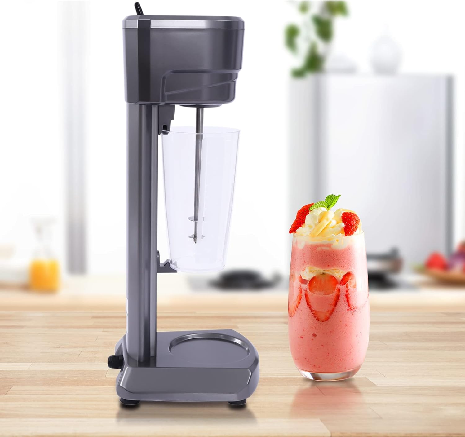 Amazon.com: HZ-T8 Commercial Milkshake Maker, Black Milkshake Mixer ...