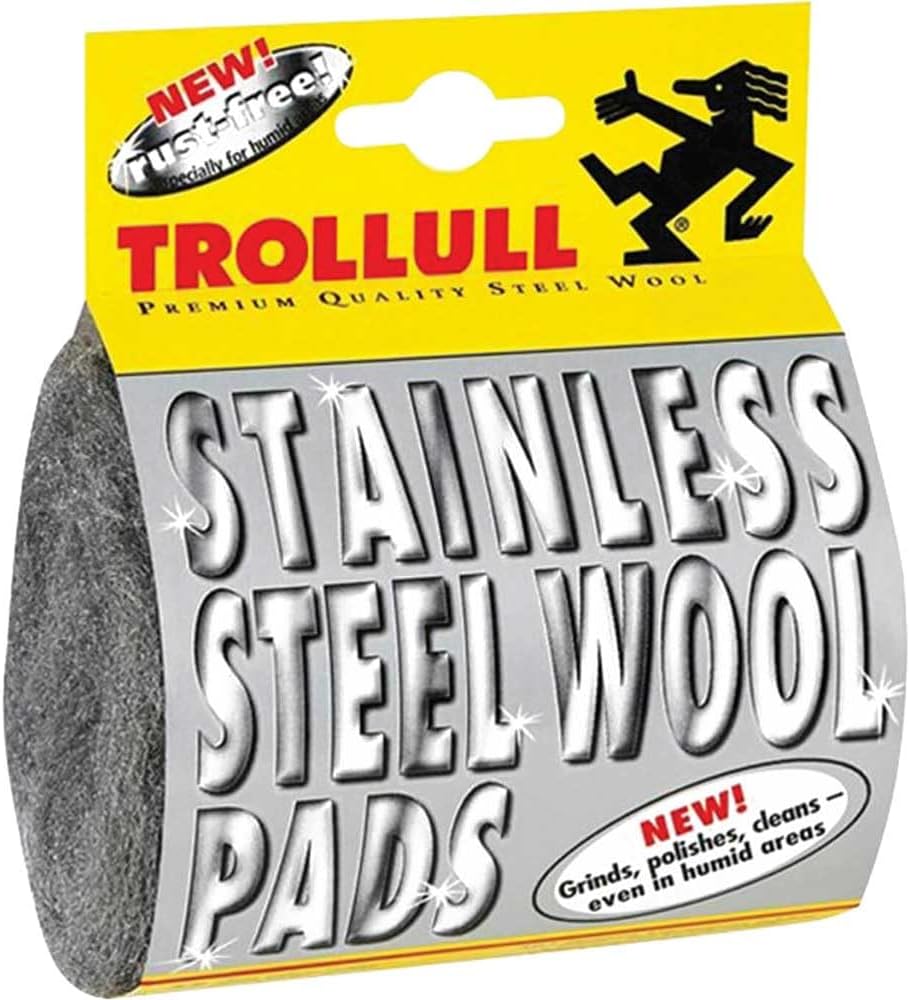 TROLLULL Steel Wool | Wire Wool Pads 2 rust-free extra-fine stainless ...