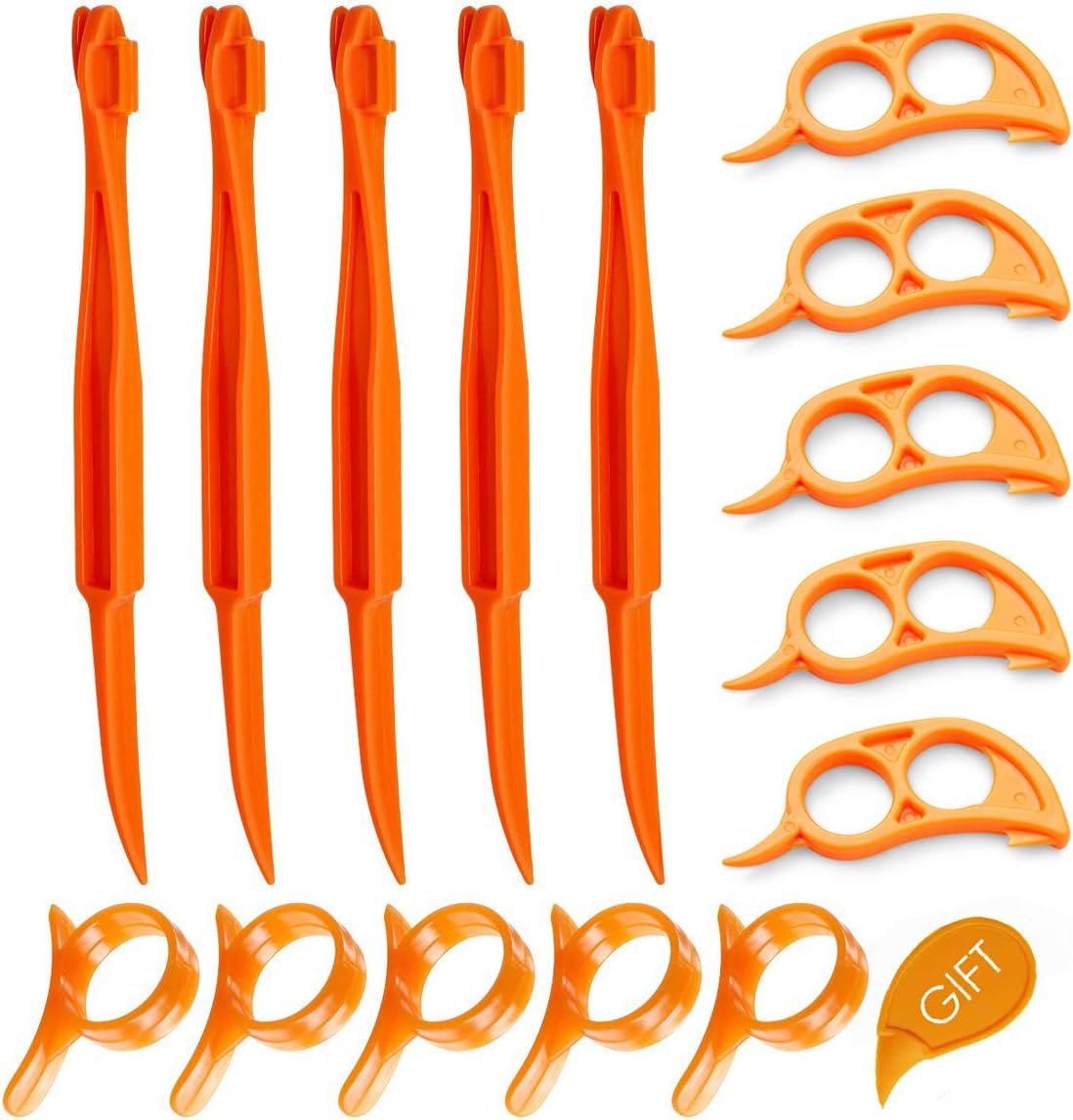 Amazon.com: Orange Citrus Peelers, Cosmer Set of 15 Plastic Easy Slicer ...
