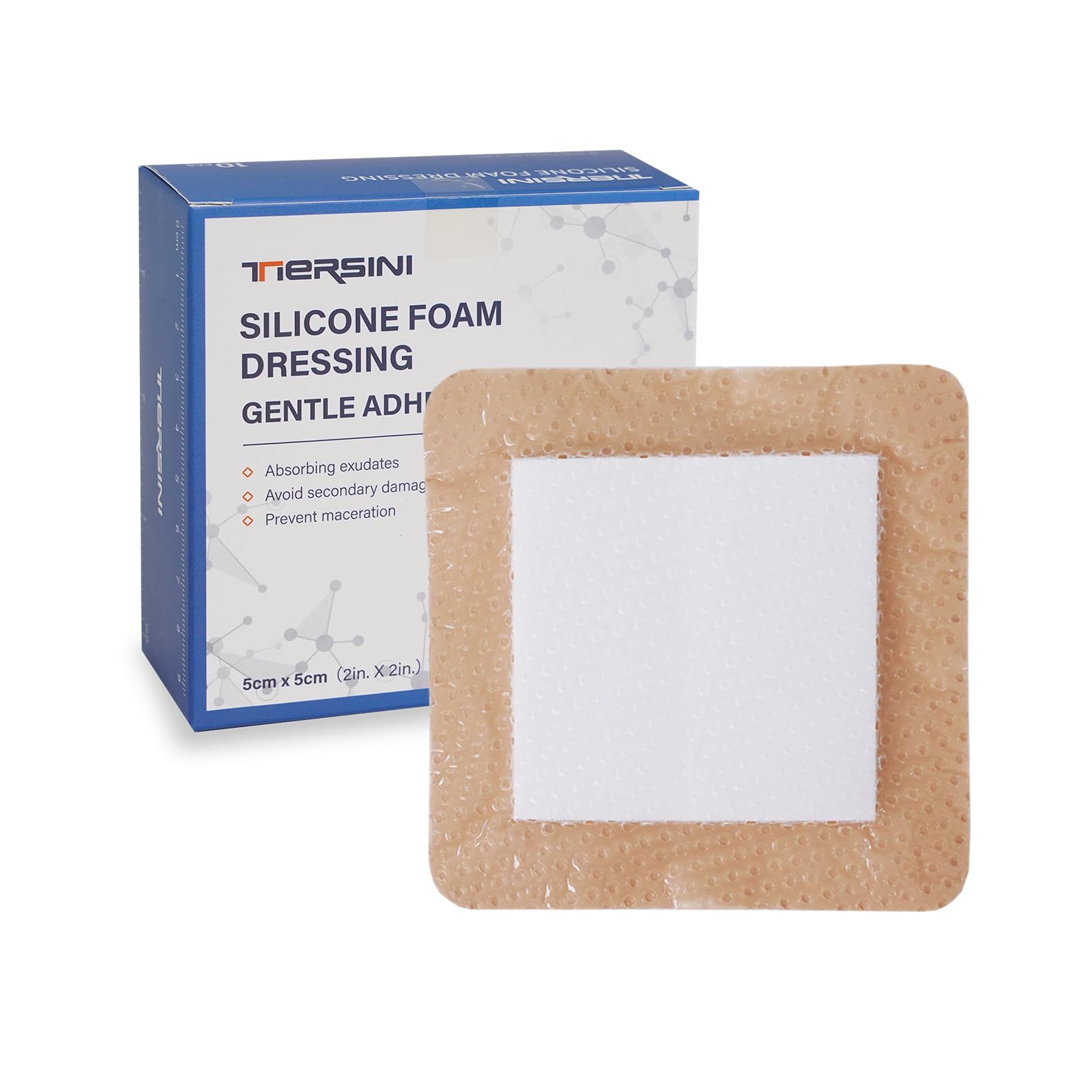 Amazon.com: Silicone Foam Dressing 2" x2", Waterproof Silicone Wound ...