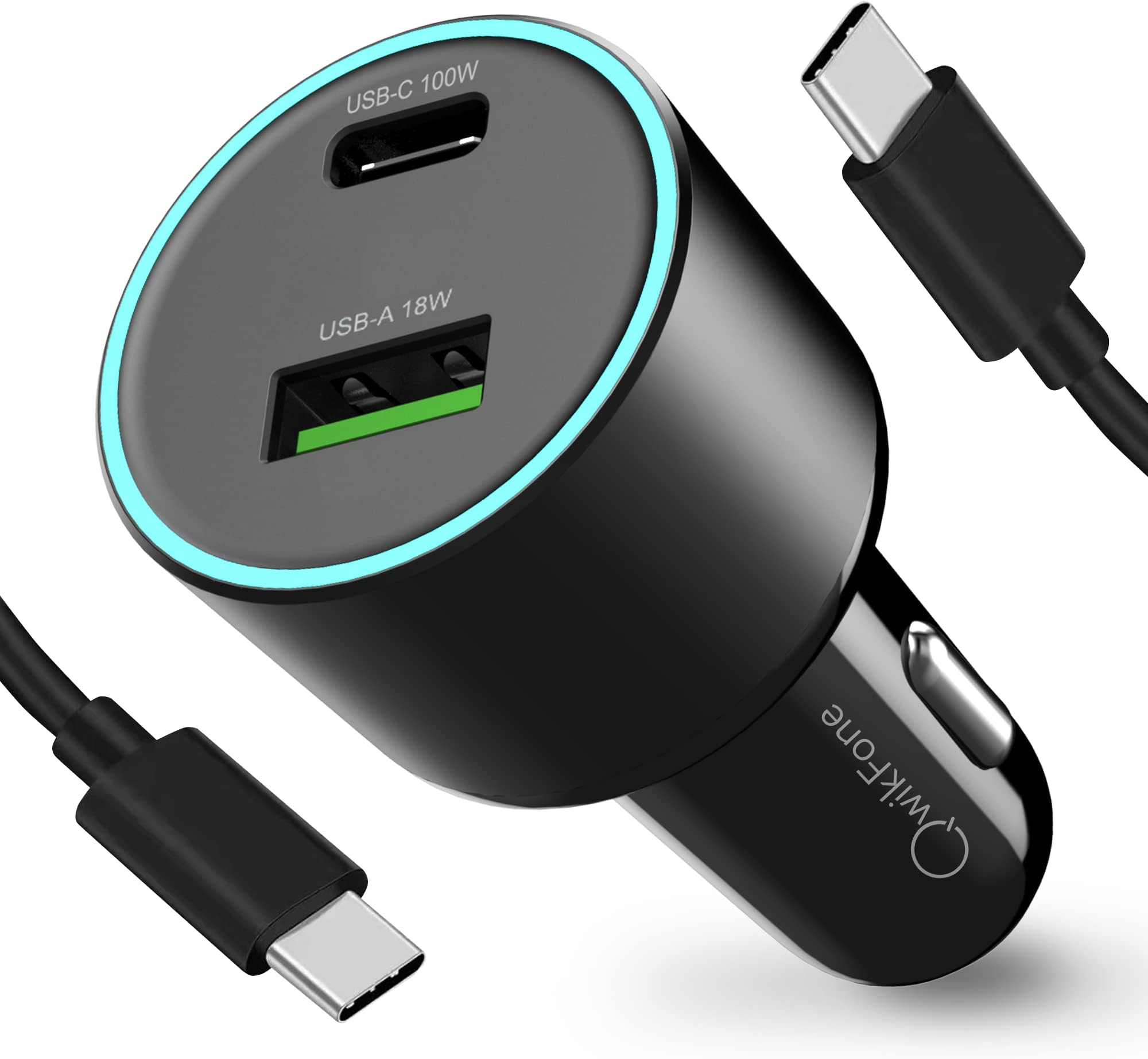 Amazon.com: 100W USB C Car Charger + 100W Cable (PD 3.0 PPS & 18W QC ...