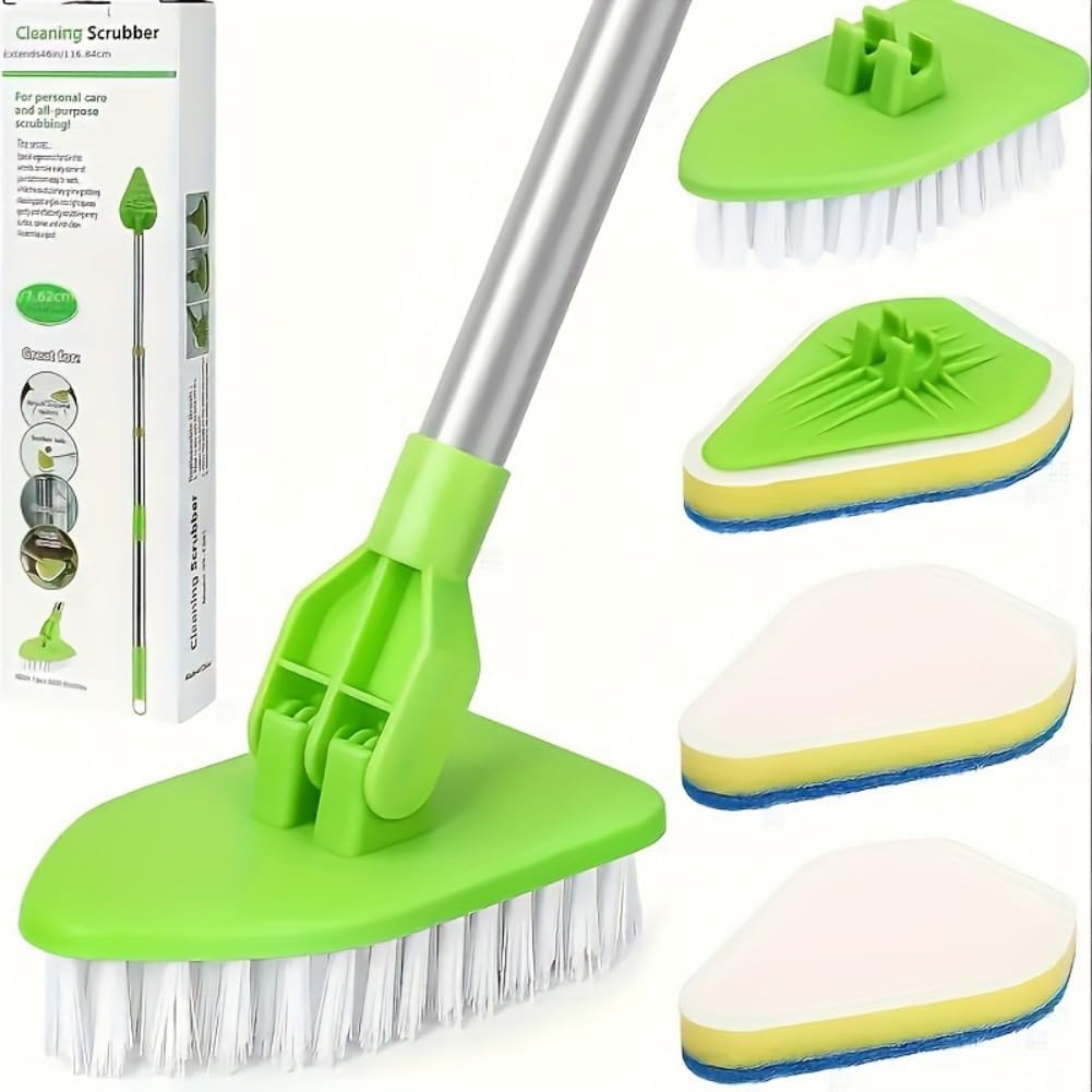 Amazon.com: 1-Set Extendable Shower Cleaning Scrub Brush - Long Handle ...