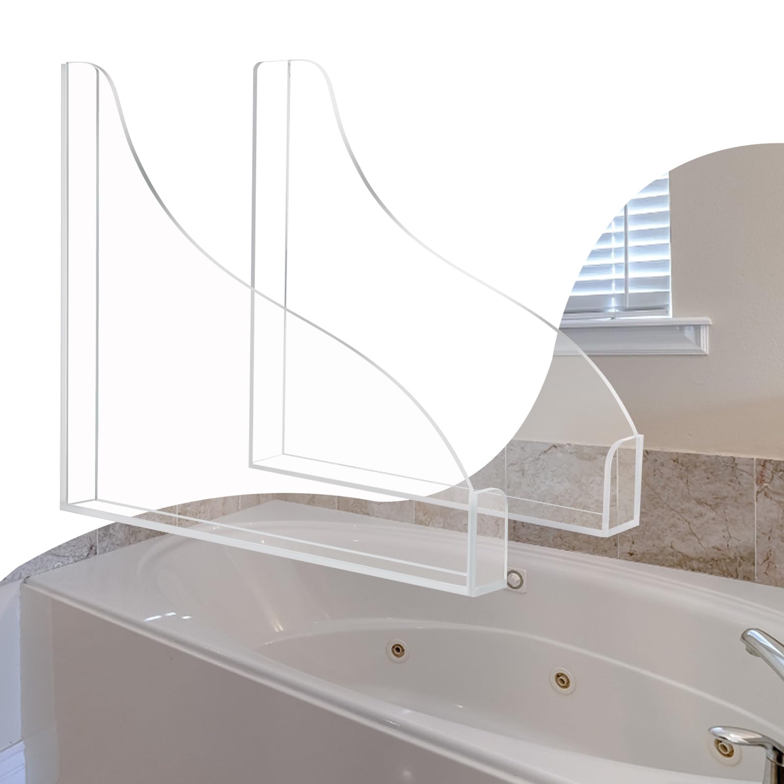 Amazon.com: jooivin Shower Splash Guard Kit, 2Pcs Water Splash Guard ...