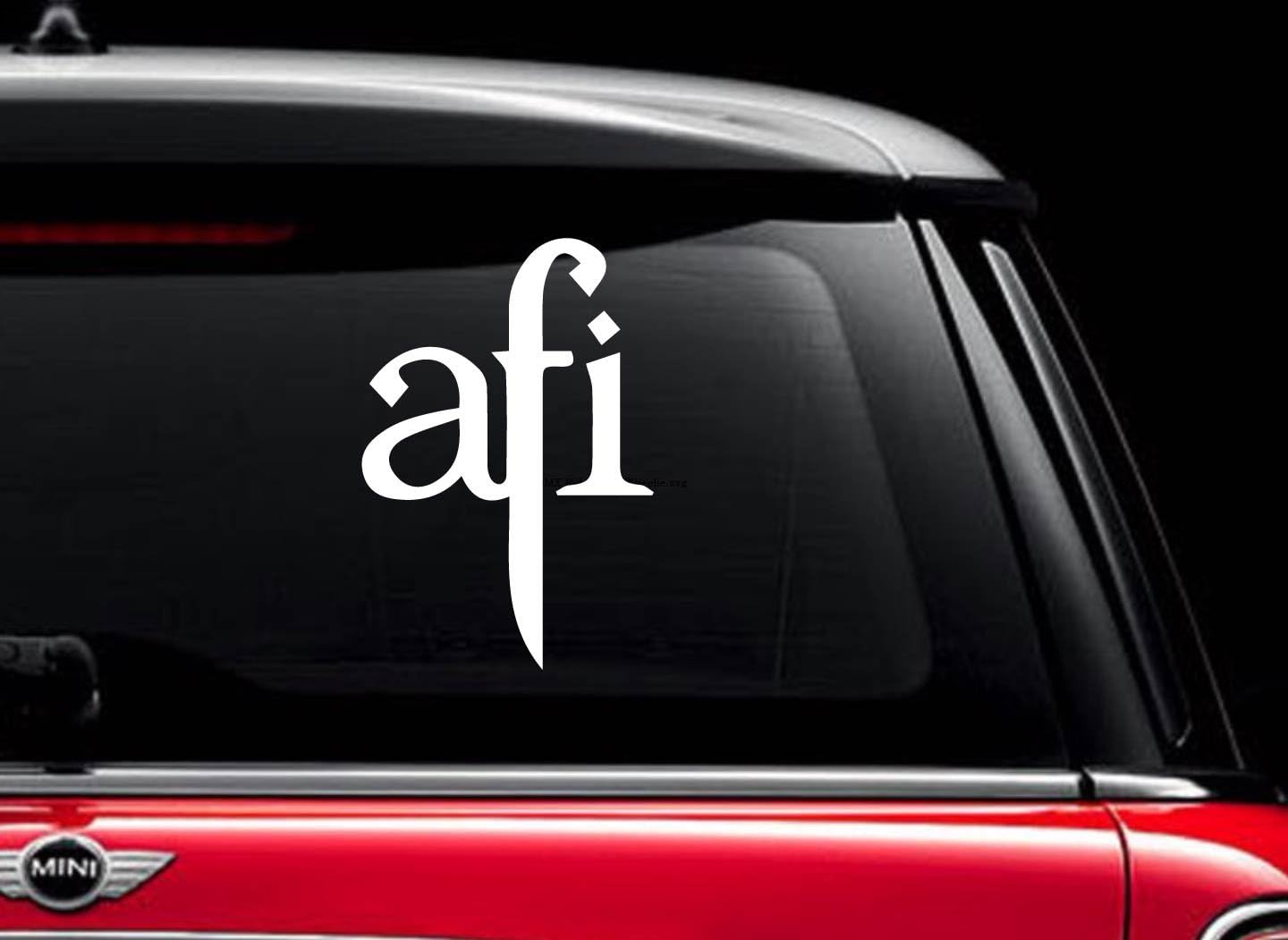 Amazon.com: AFI Band (White 6") Vinyl Decal Sticker for Car Automobile ...