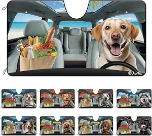 Amazon.com: JaeTou Dog Vehicle Windshield Sunshade for Car, Labrador ...