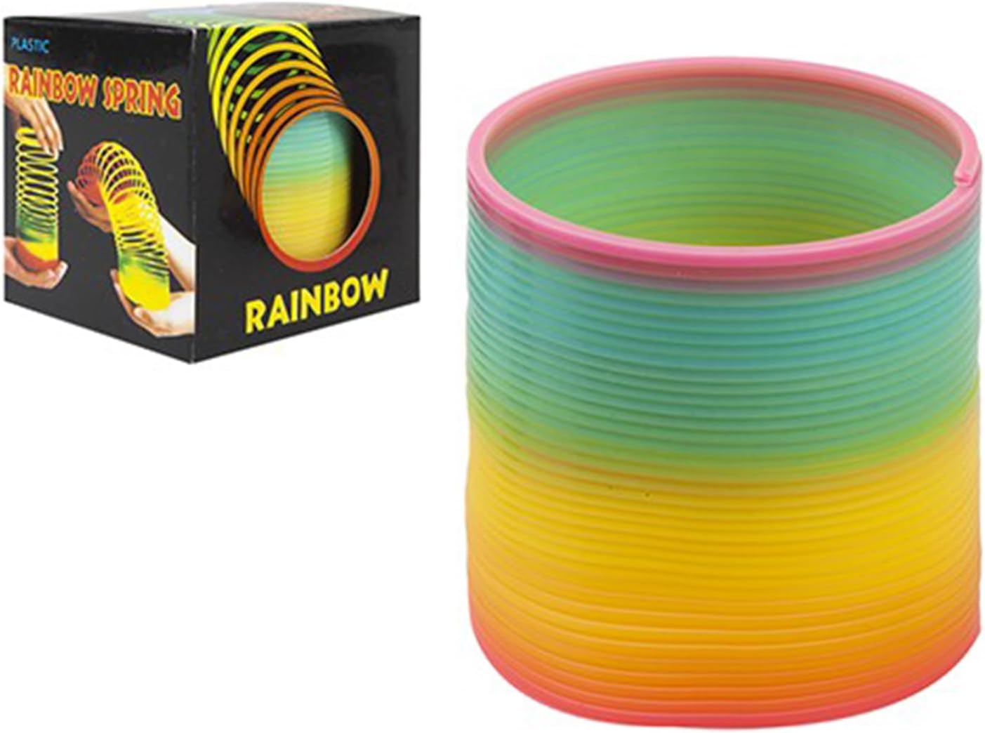 Rainbow Color Magic Spring Toy - 6.5cm, 1 Piece - Fun and Vibrant Multi ...