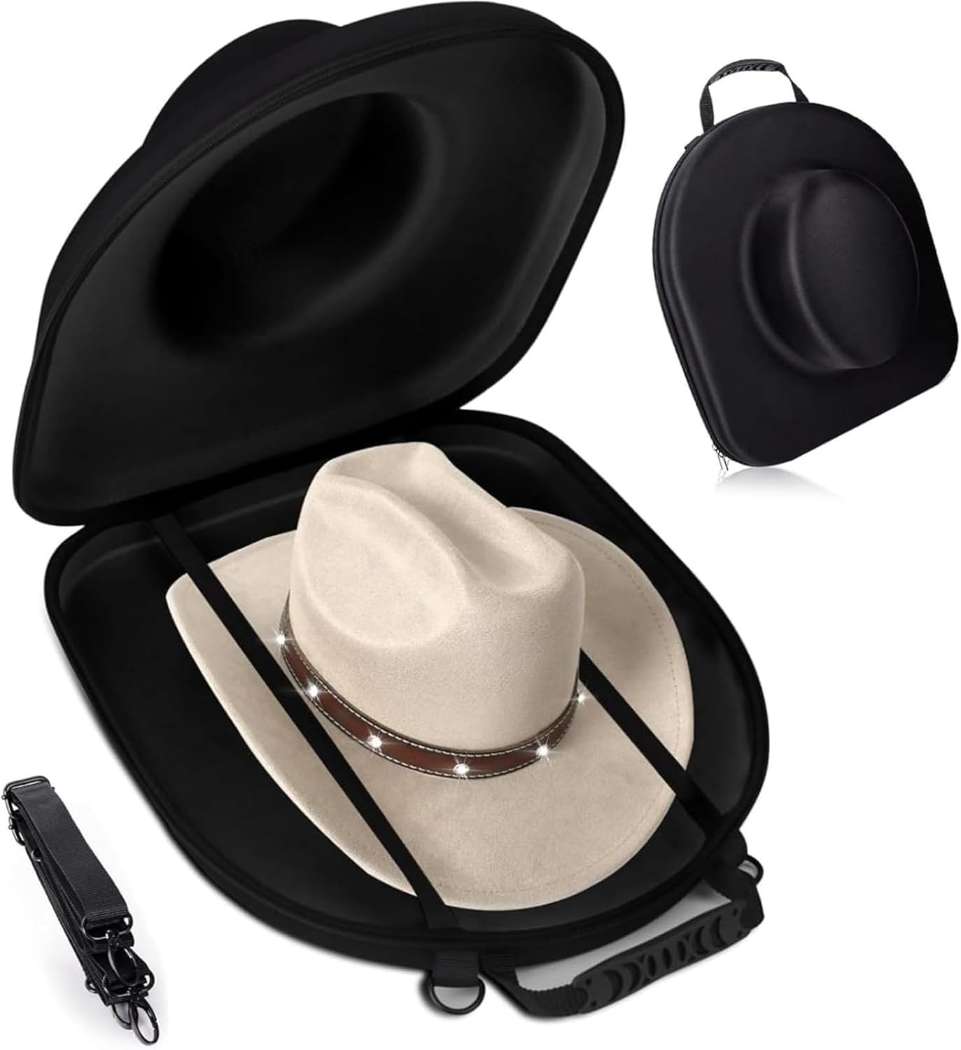 Cowboy Hat Case – Crushproof Travel Hat Box for Panama, Fedora ...