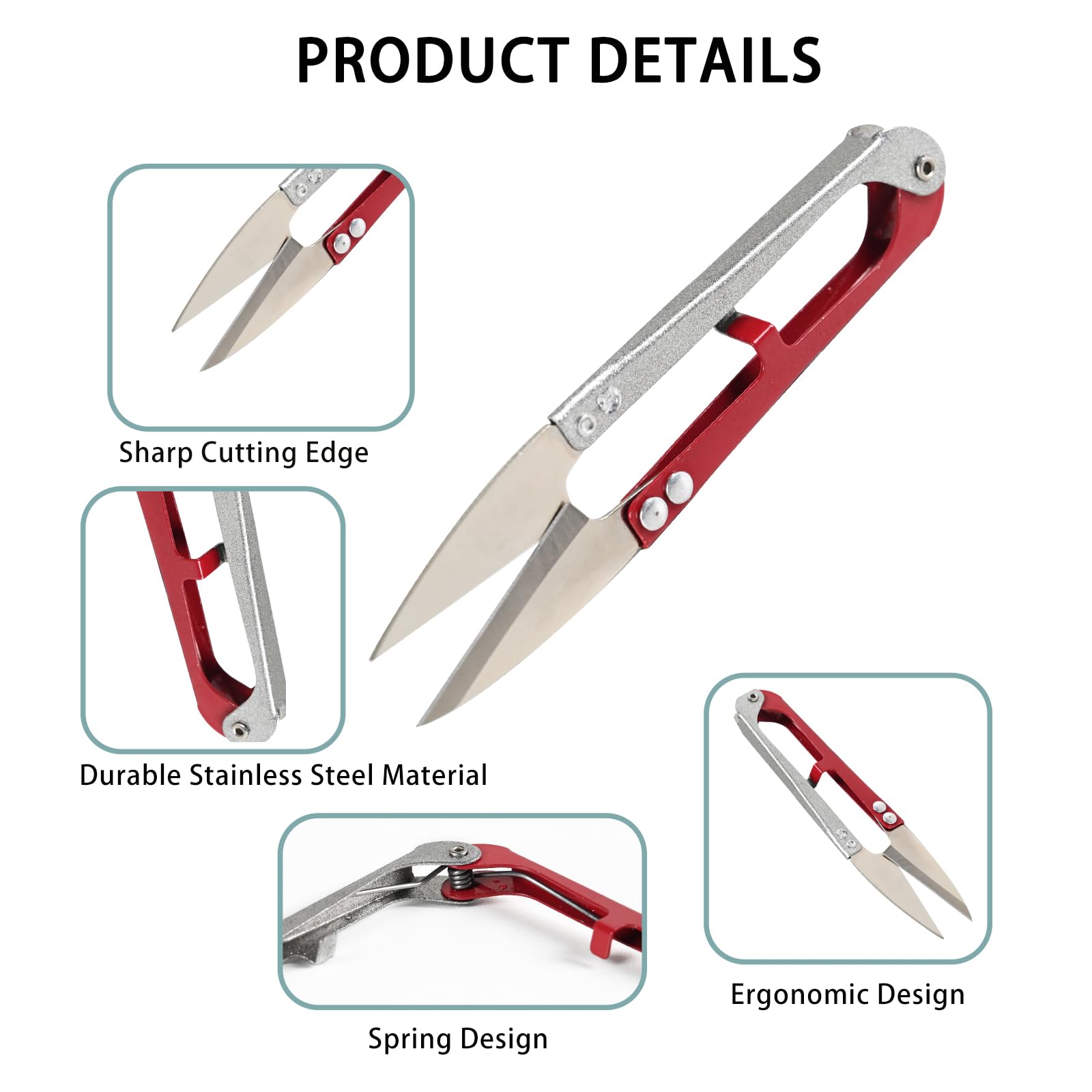 Snapklik.com : UCEC 12 PCS Thread Snips For Sewing Scissors Crochet ...