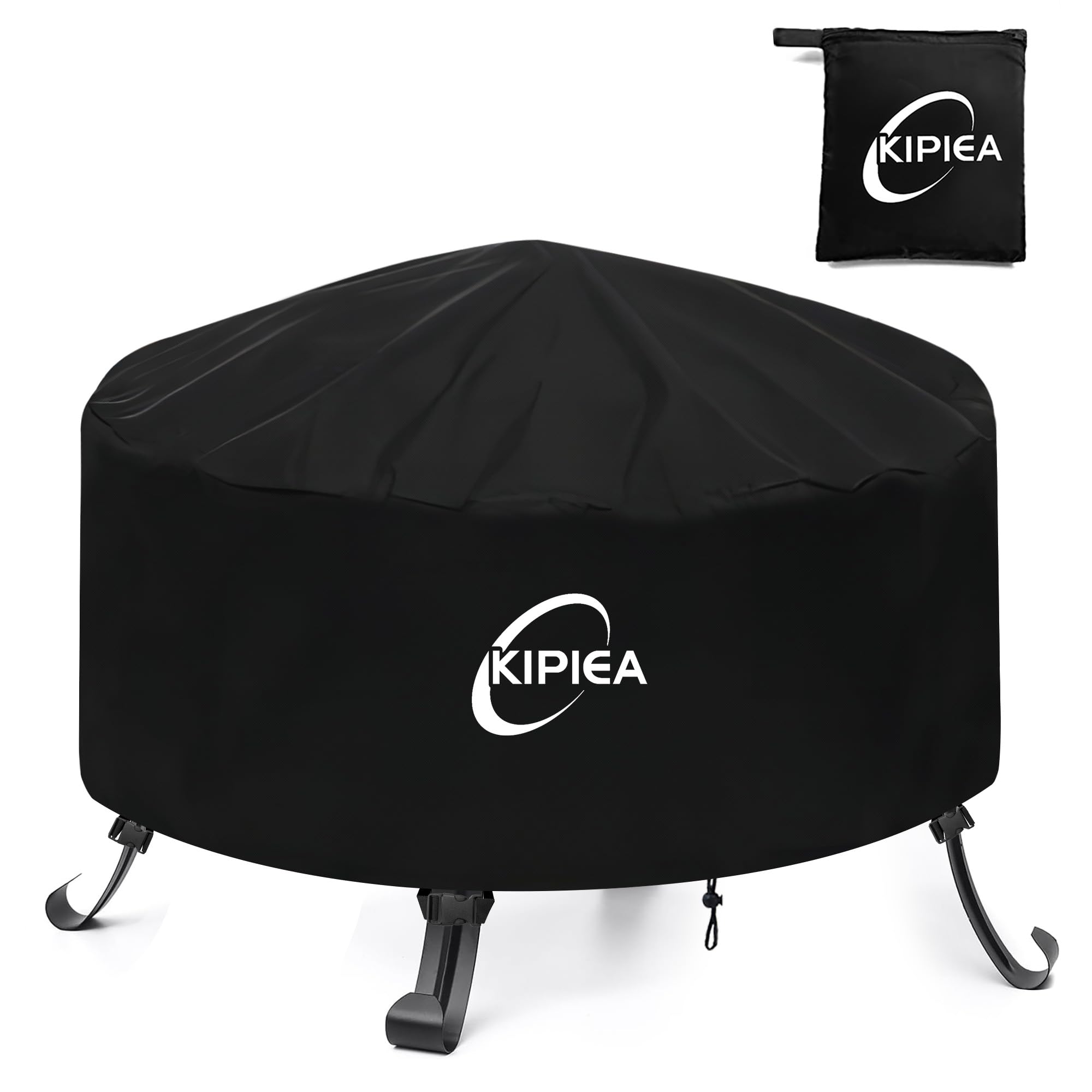 Kipiea Fire Table Cover, Waterproof Round Fire Pit Cover, Outdoor Patio ...