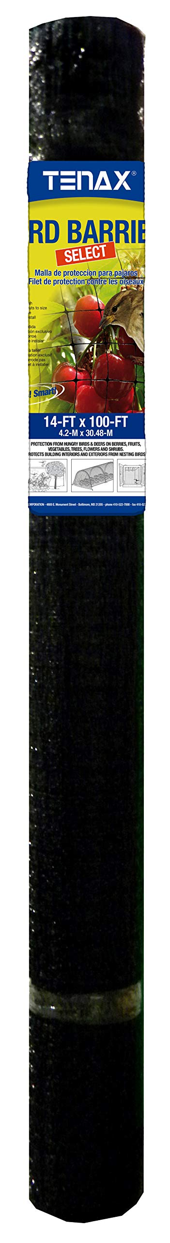 Snapklik.com : TENAX Ornex LM Bird Netting 14 X 100 Black