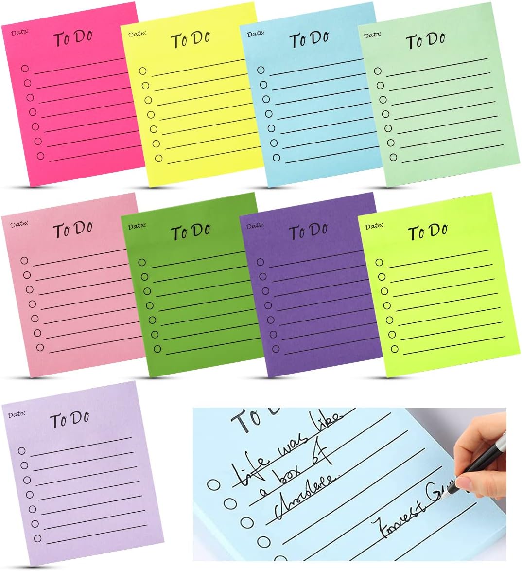 450 Feuilles Sticky Notes Autocollantes, Planification des Notes ...