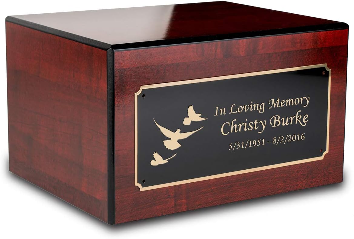 Amazon.com: GetUrns – Cherry Wooden Urn Cremation Box, Heritage ...