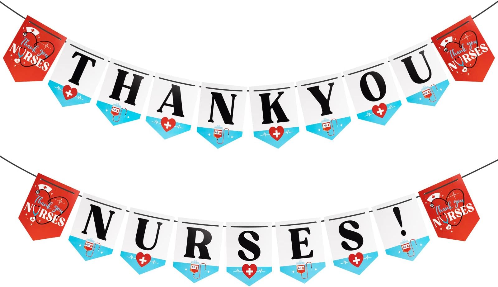 Amazon.com: PTFNY Thank You Nurses Banner Nurse Appreciation Week Party ...