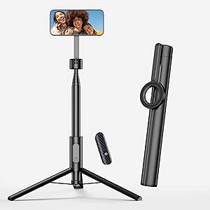 Amazon.com: vimitty 62 inch Selfie Stick Tripod with Rechargeable ...