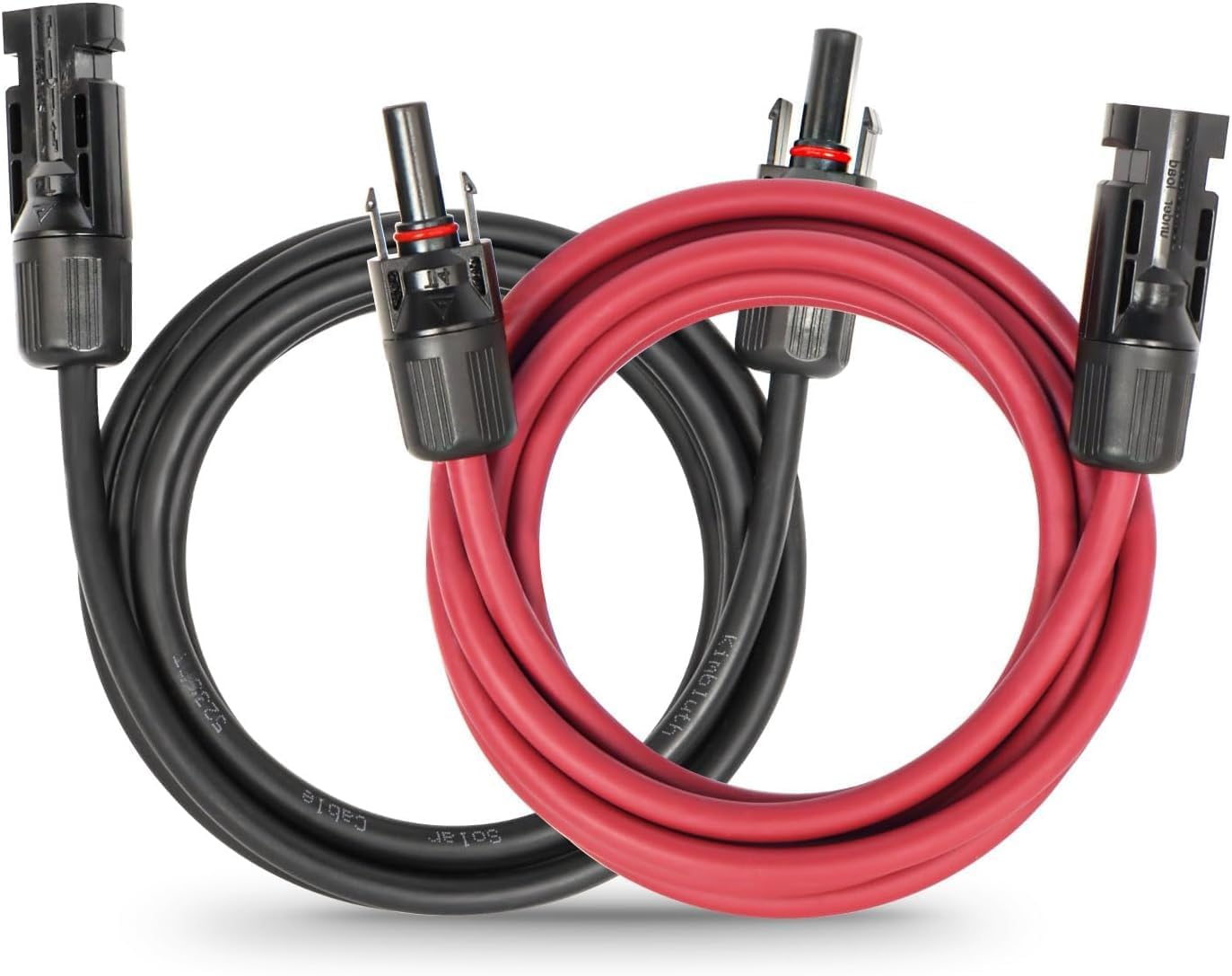 MOOKEERF Solar Extension Cable 10 AWG - 10FT Black + 10FT Red,Ultra ...