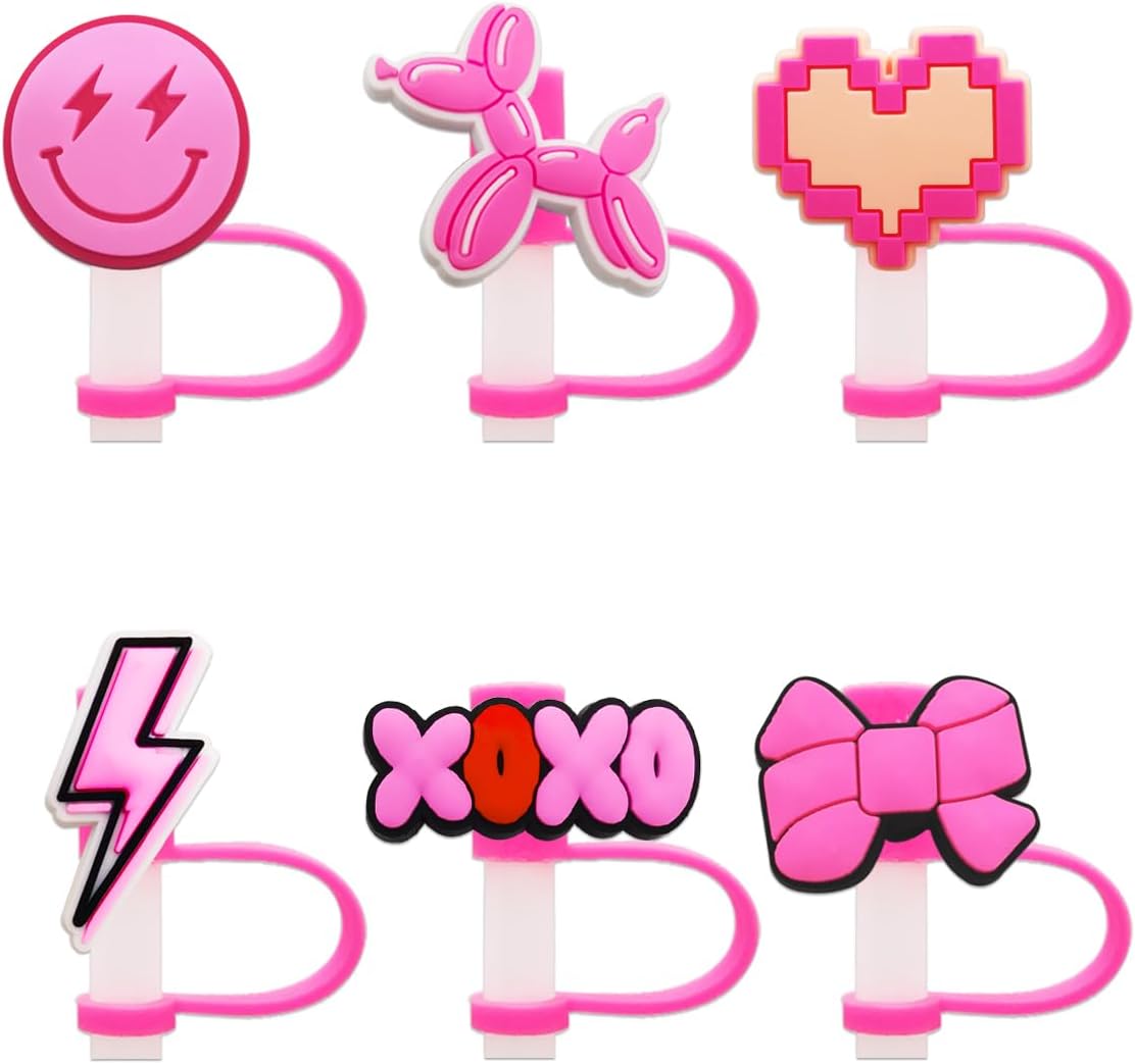 Amazon.com: 36Pcs Straw Covers Cap For Stanley 40&30 oz Tumbler Pink ...