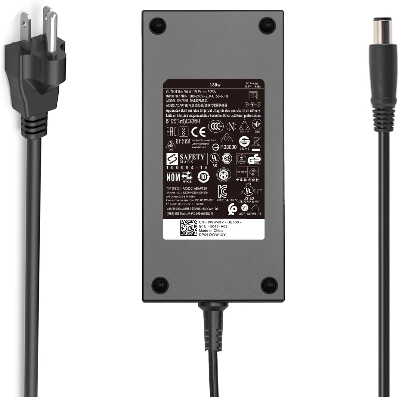 Amazon.com: 180W AC Power Adapter Fit for Dell Alienware 15, 17 R2, M17 ...