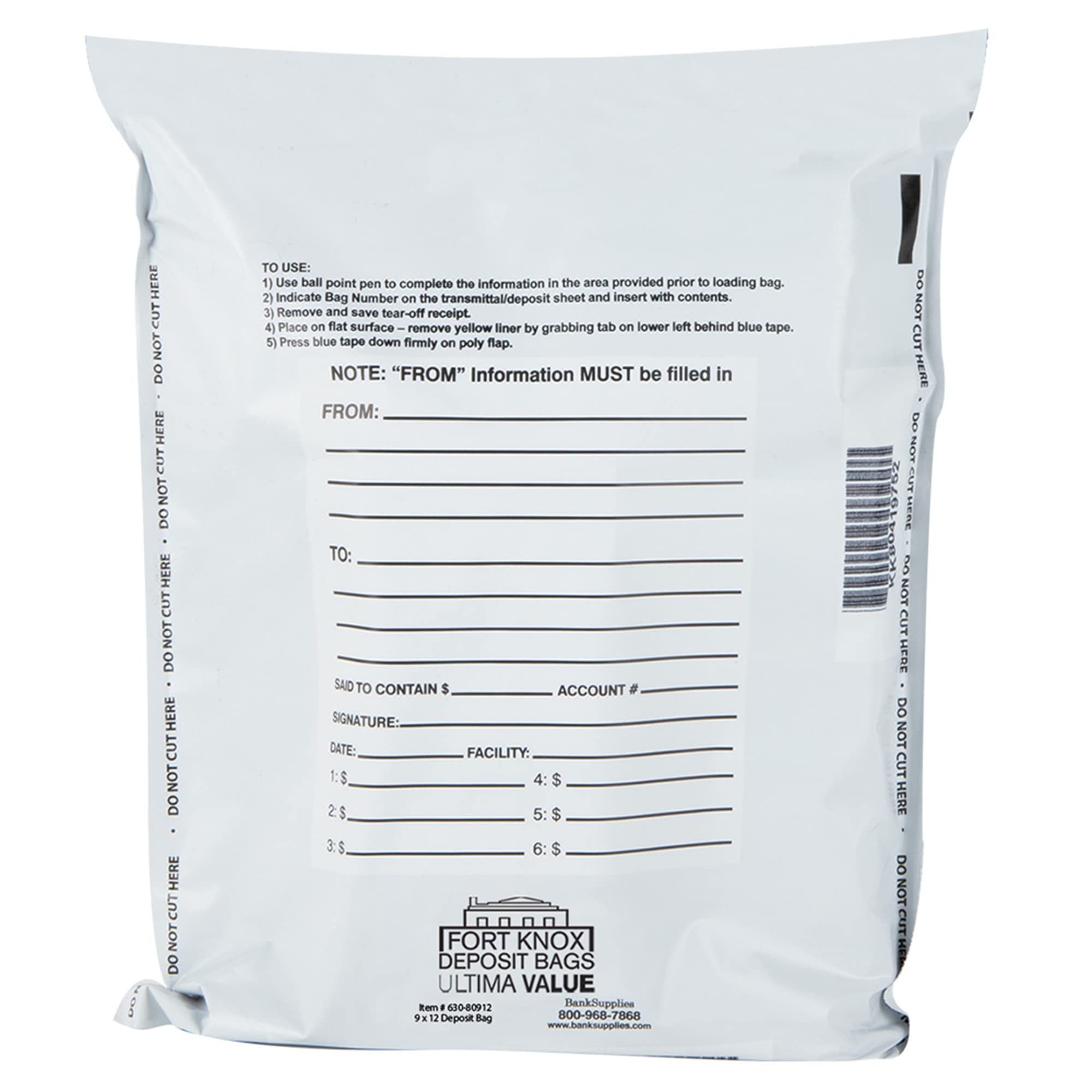 Snapklik.com : Money Deposit Bags 9W X 12H Pack Of 100 Tamper Evident ...