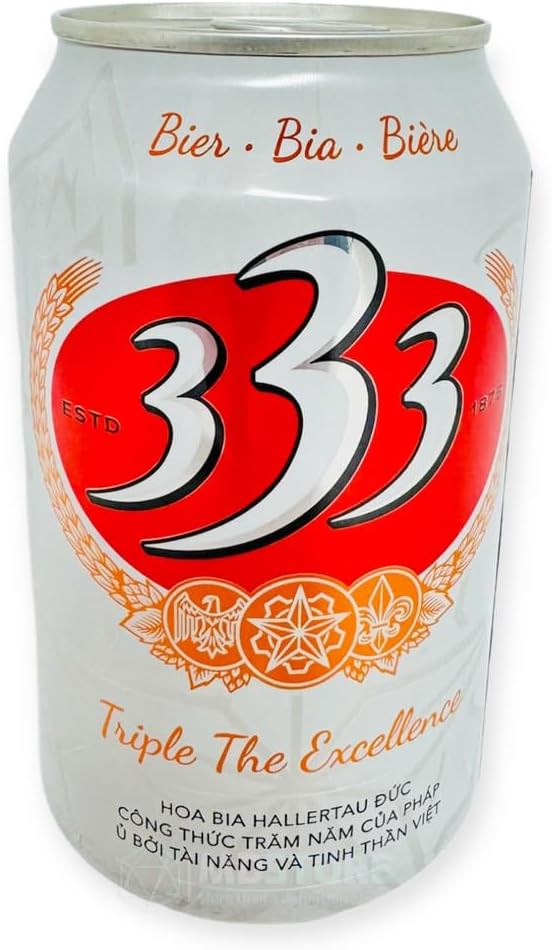 Amazon.co.jp: サイゴン333ビール 濃厚麦芽 330ml 2本セット・Rich Malt Saigon 333 Beer・Bia ...