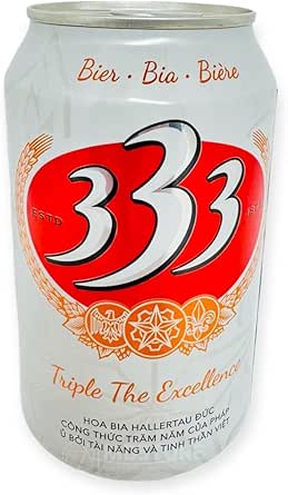 Amazon.co.jp: サイゴン333ビール 濃厚麦芽 330ml 2本セット・Rich Malt Saigon 333 Beer・Bia ...