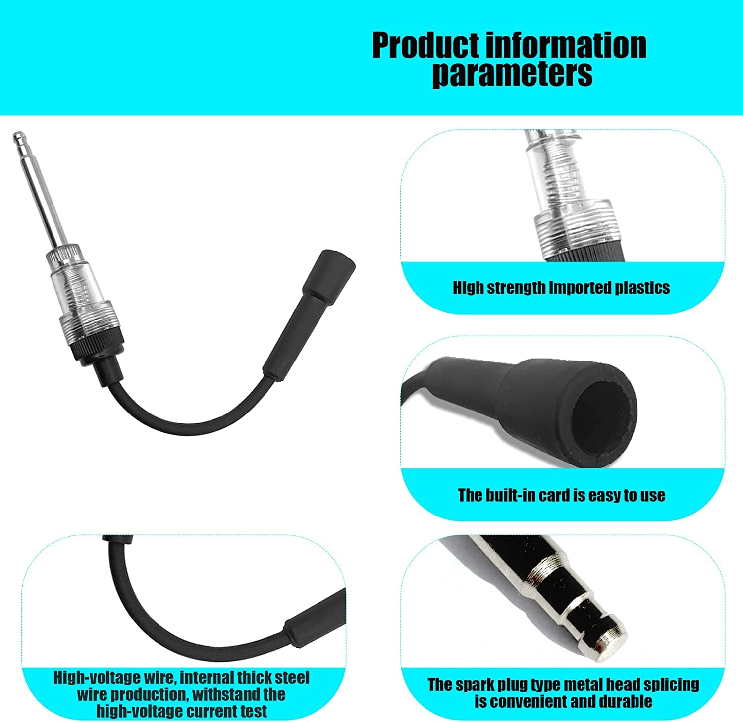 Spark Tester 2PCS Inline Spark Plug Tester, Straight Boot Engine ...