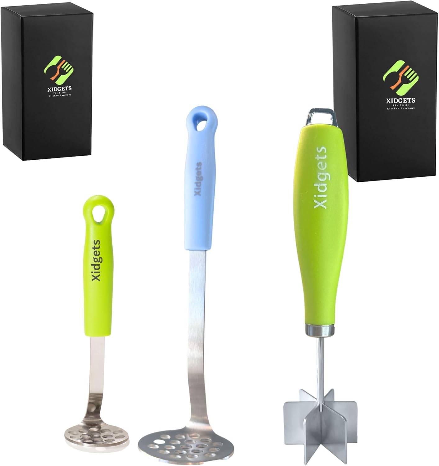 Amazon.com: 2 pc Masher Box Bundle, Mini & Medium, and Stainless Steel ...