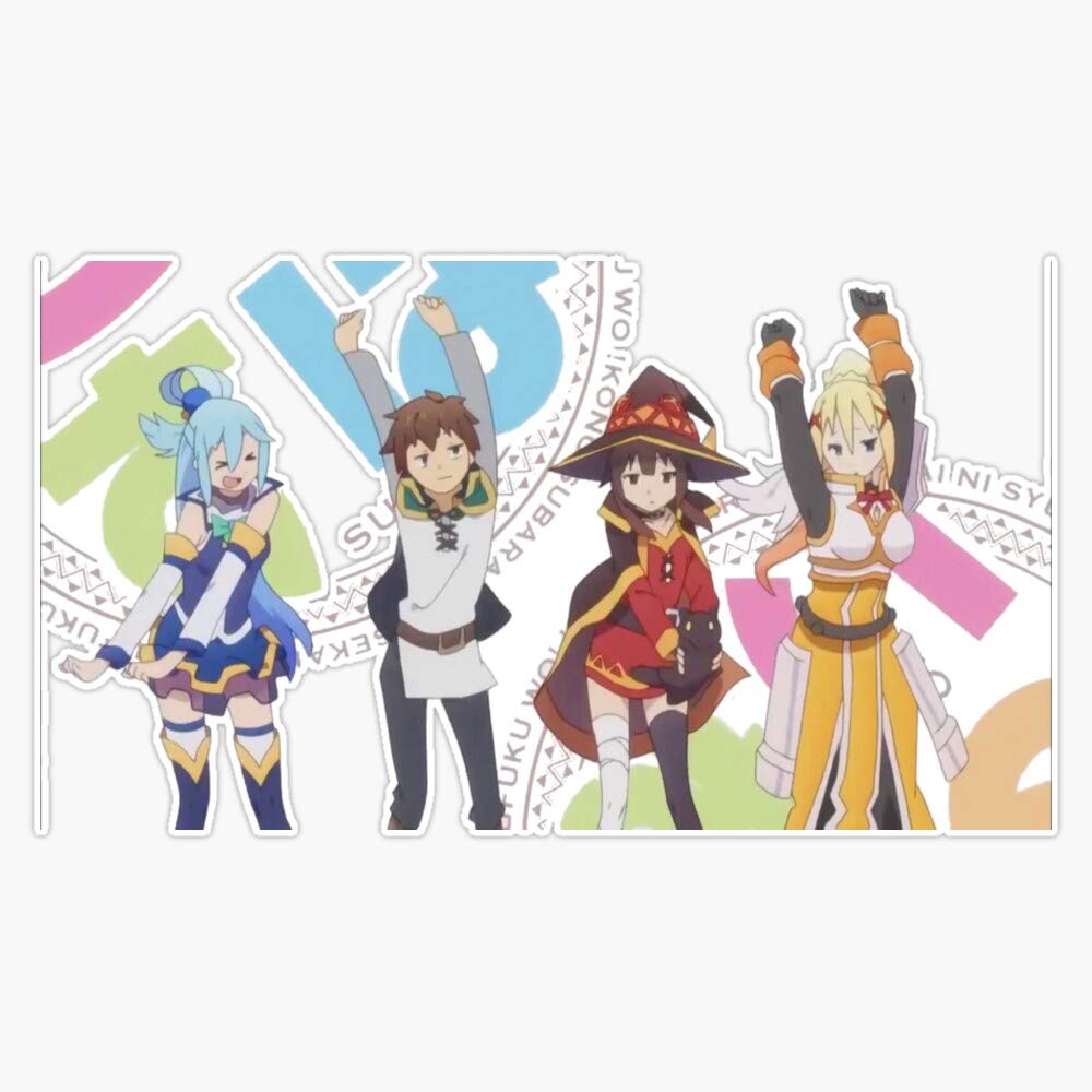 Amazon.com: Konosuba 4 Vinyl Waterproof Sticker Decal Car Laptop Wall ...