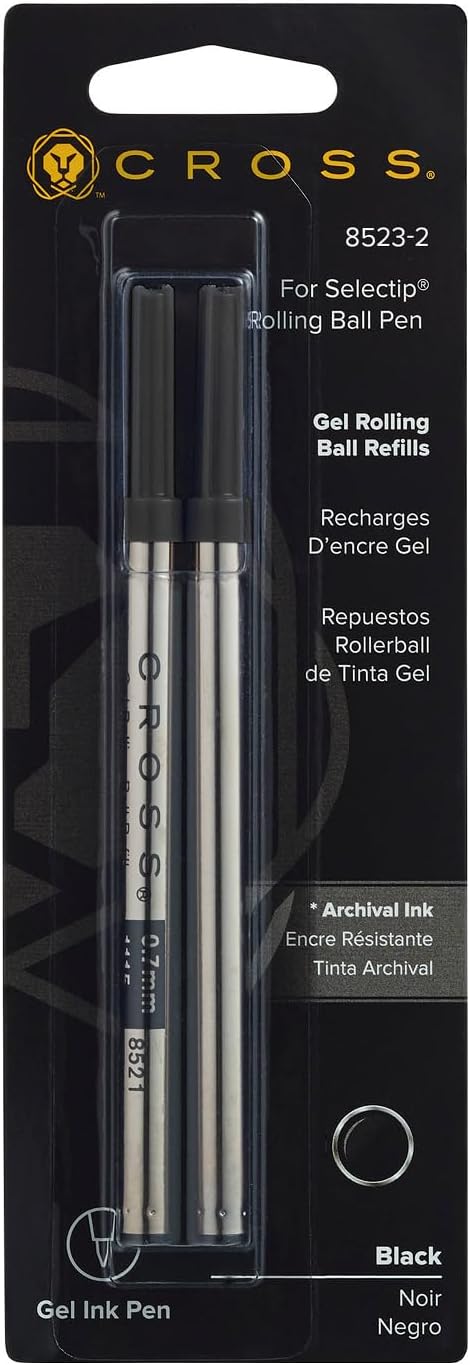 Parker Gel Pen Refills | Medium Tip (0.7mm) | Black QUINK Ink | 2 Count : Amazon.co.uk ...