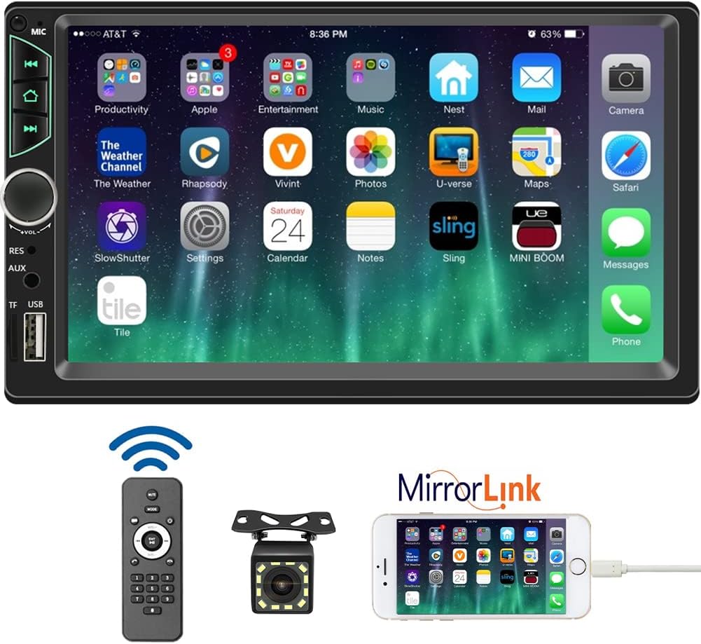 Amazon.com: Leadfan 7inch Car Stereo Double Din Radio Touchscreen with ...