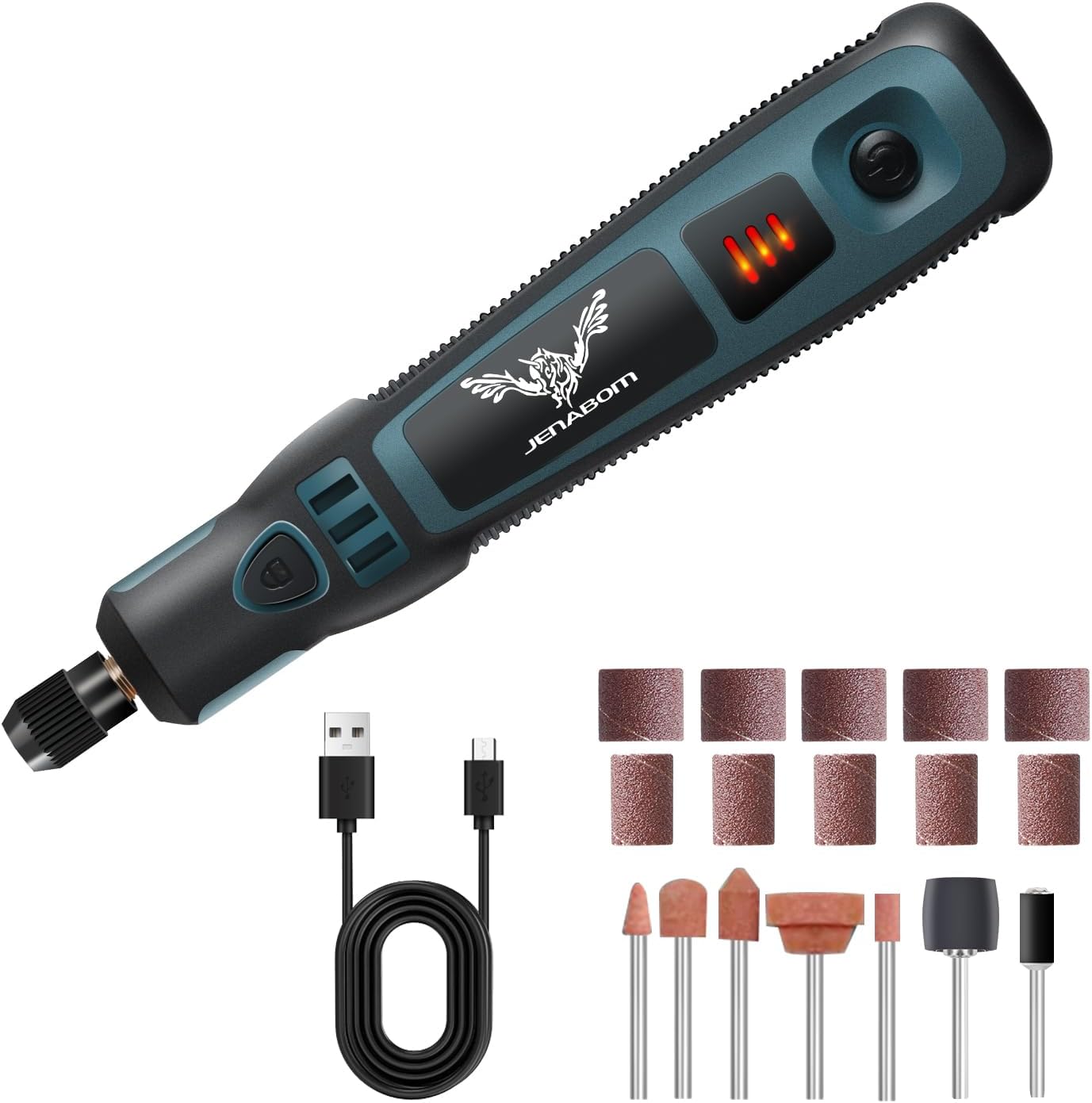 JANGKLIFE Mini Cordless Rotary Tool Kit, 5-Speed Adjustable and USB ...