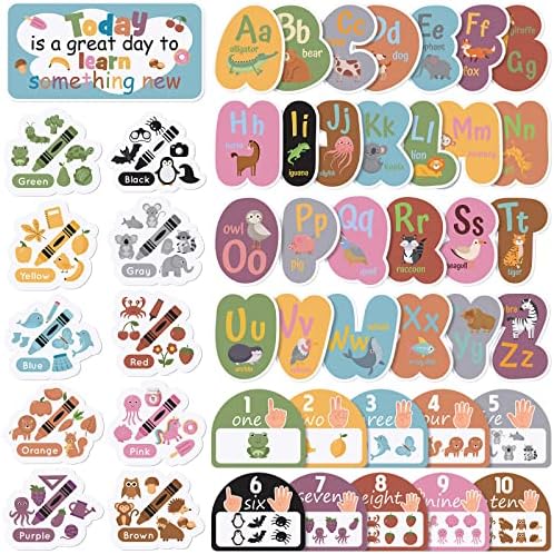 Amazon.com: Crtiin 47 Pcs Bulletin Board Alphabet Set Classroom Wall ...