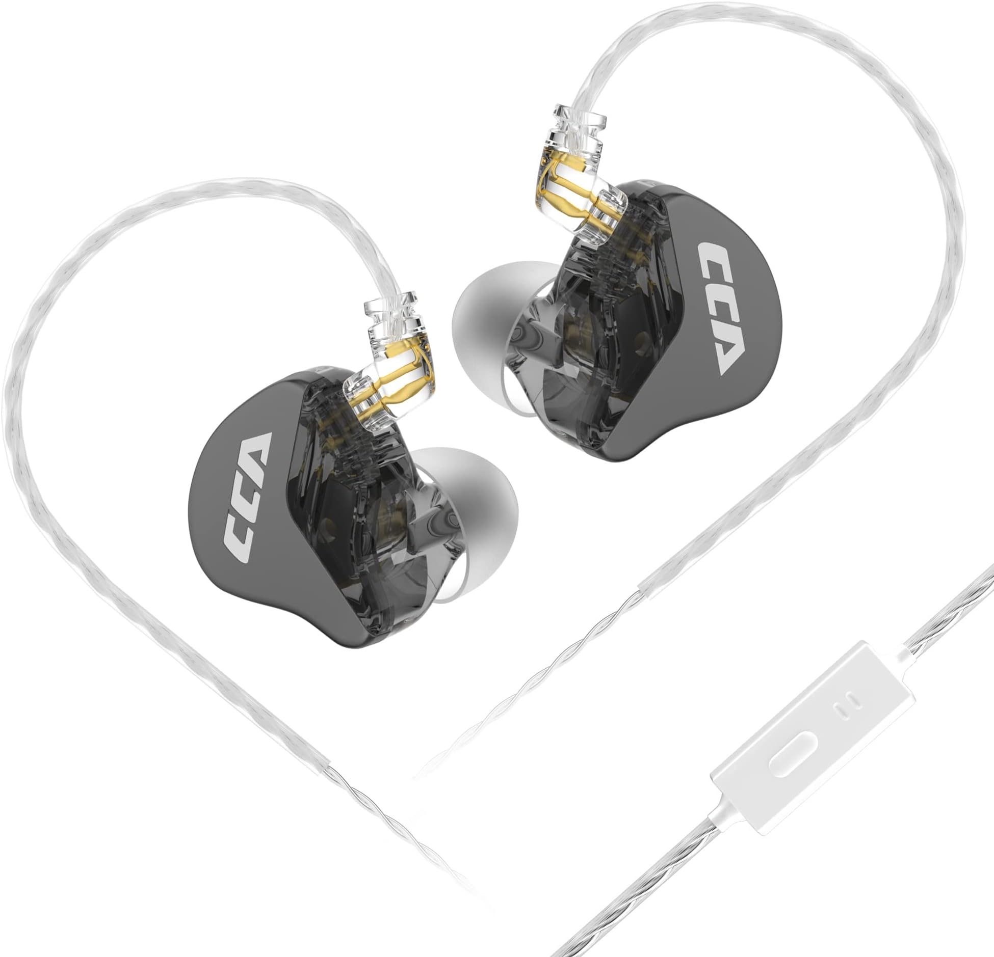 CCA CRA in Ear Earphone, Ultra-Thin Diaphragm Dynamic Driver IEM, Clear ...