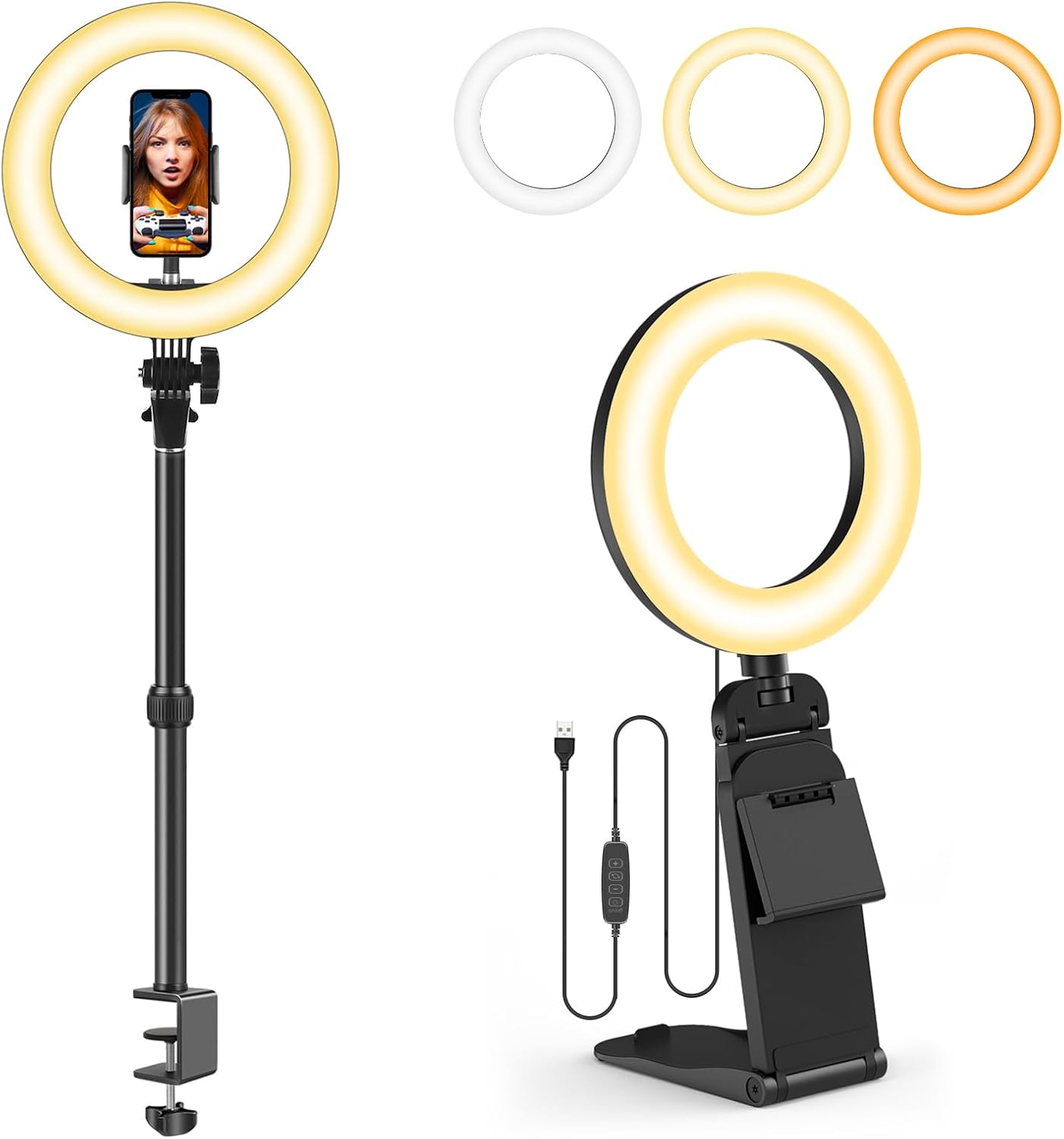 Amazon.com: (Product A) 5" Ring Light for Computer Laptop,Video ...