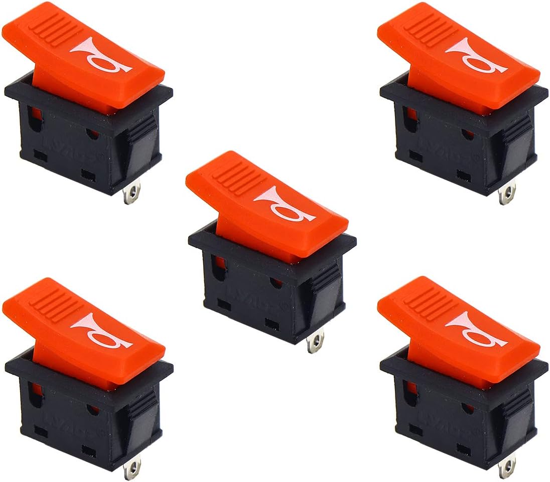 Electronic Spices 10A 125V AC 2 pin SPST momentary red color small ...