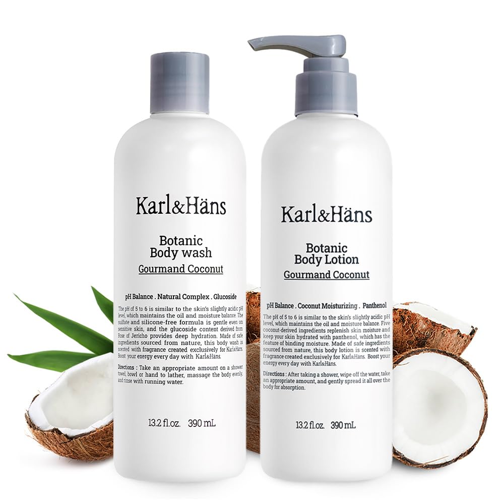 Amazon.com : Karl&Hans Botanic Gourmand Coconut Vegan Body Wash & Body ...