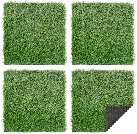 Amazon.com: TURSTIN 8 Packs 12 x 12 Inch Artificial Grass Mat Squares Synthetic Garden Grass ...