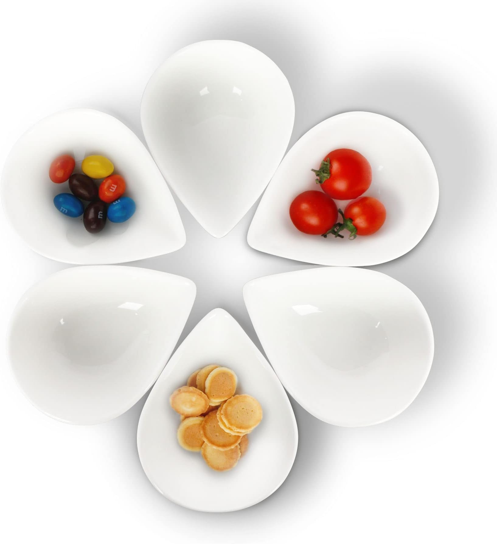 Amazon.com: Yesland 6 Pack Square Ceramic Dip Bowls Set - 4 oz White ...