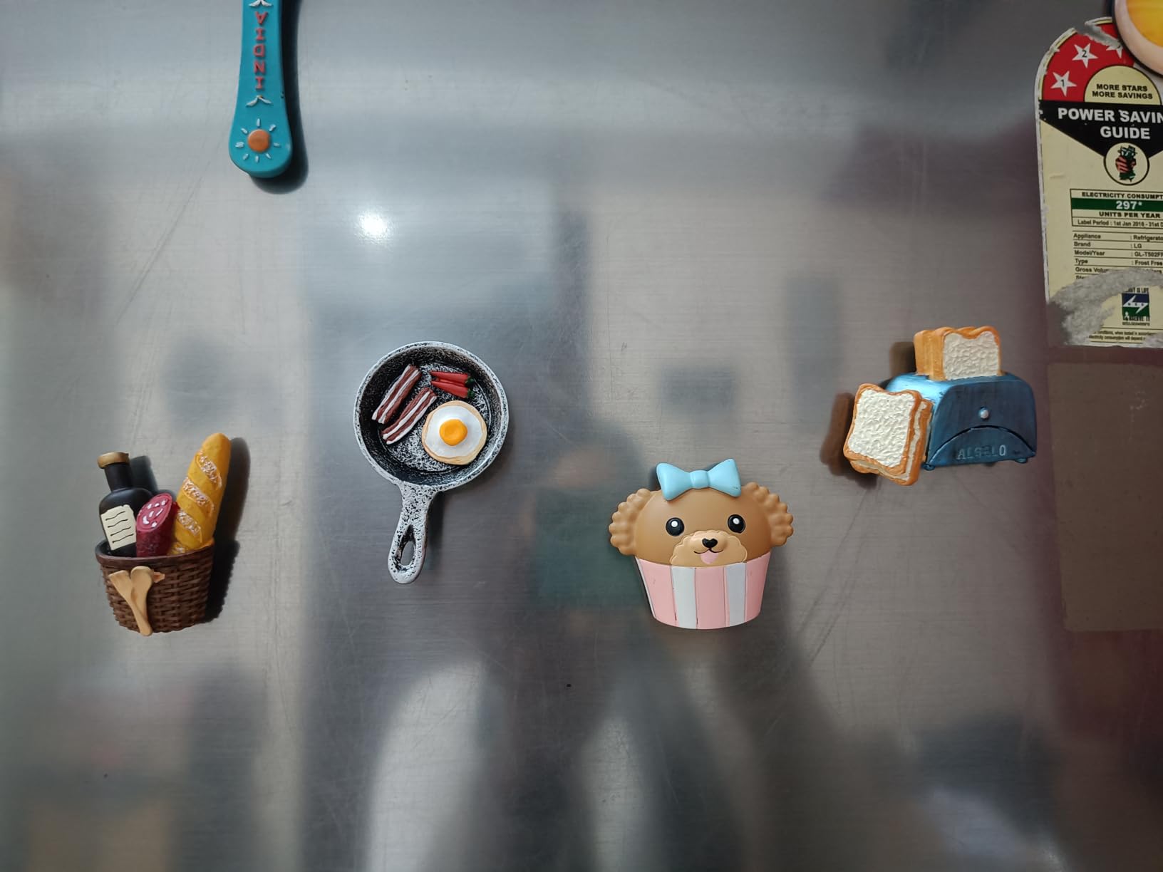 Buy ANAB GI Set of 4 Pcs Random Design Food Refrigerator Magnets Food ...