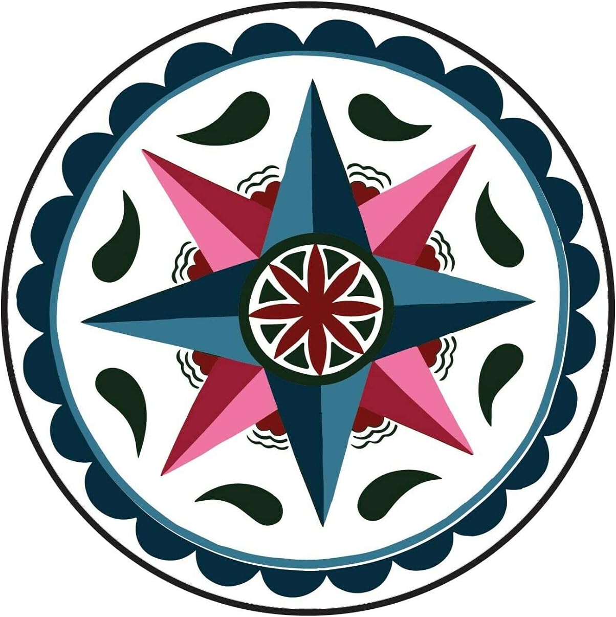 Amazon.com: Licpact Pennsylvania Dutch Hex Sign Wall Decor - Indoor Or ...